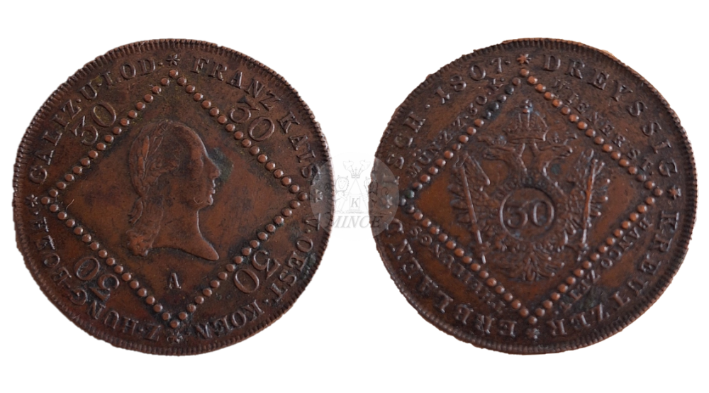 30 krejcar 1807 A František I. (II.) (1792 - 1835) :: K-mince.cz